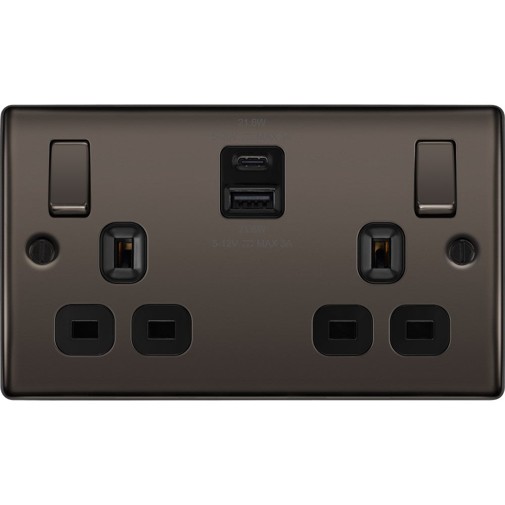 Black Nickel USB Sockets | RS Electrical Supplies