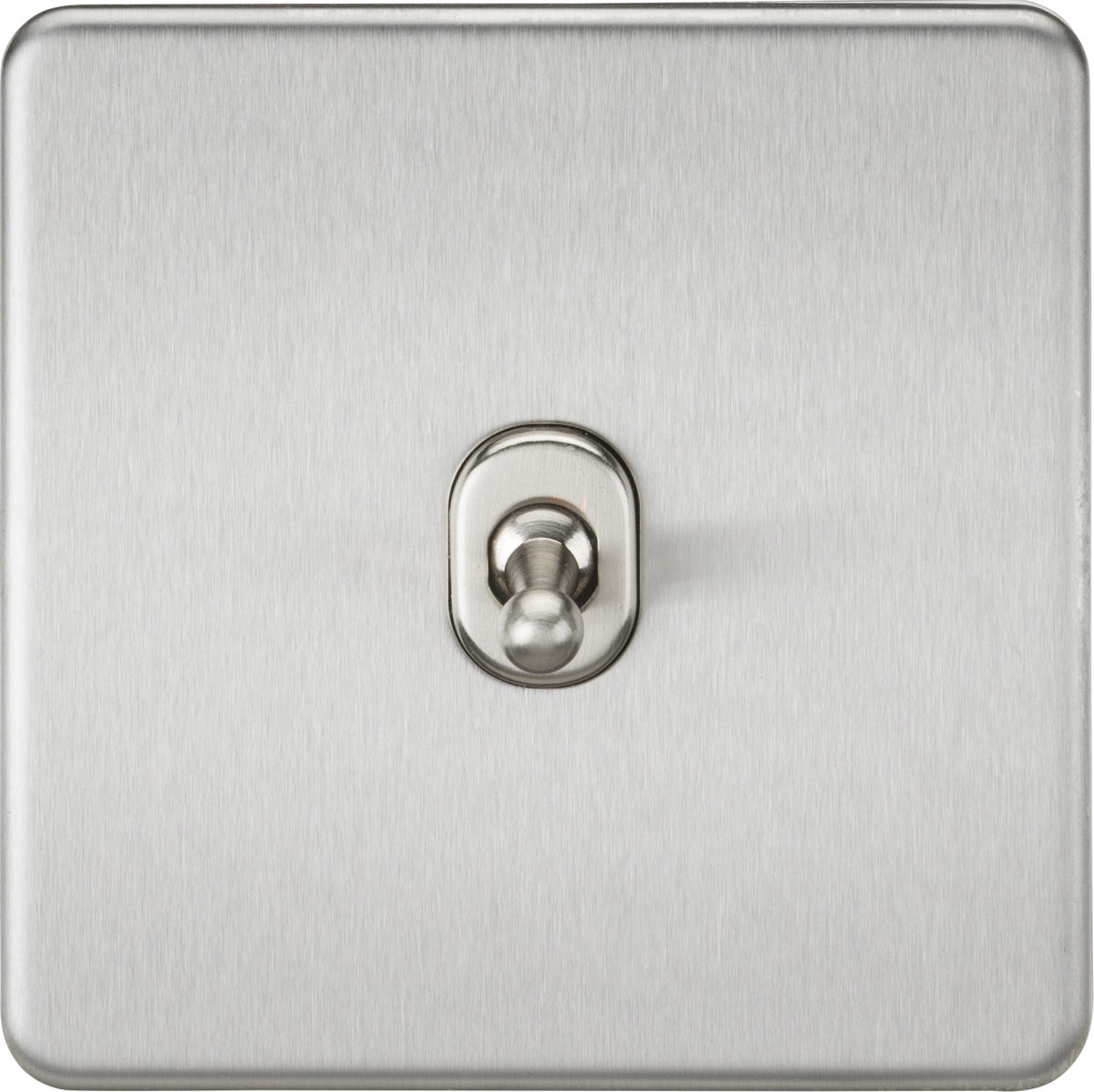 Knightsbridge Screwless Brushed Chrome 1G 2W Toggle Switch SF1TOGBC ...