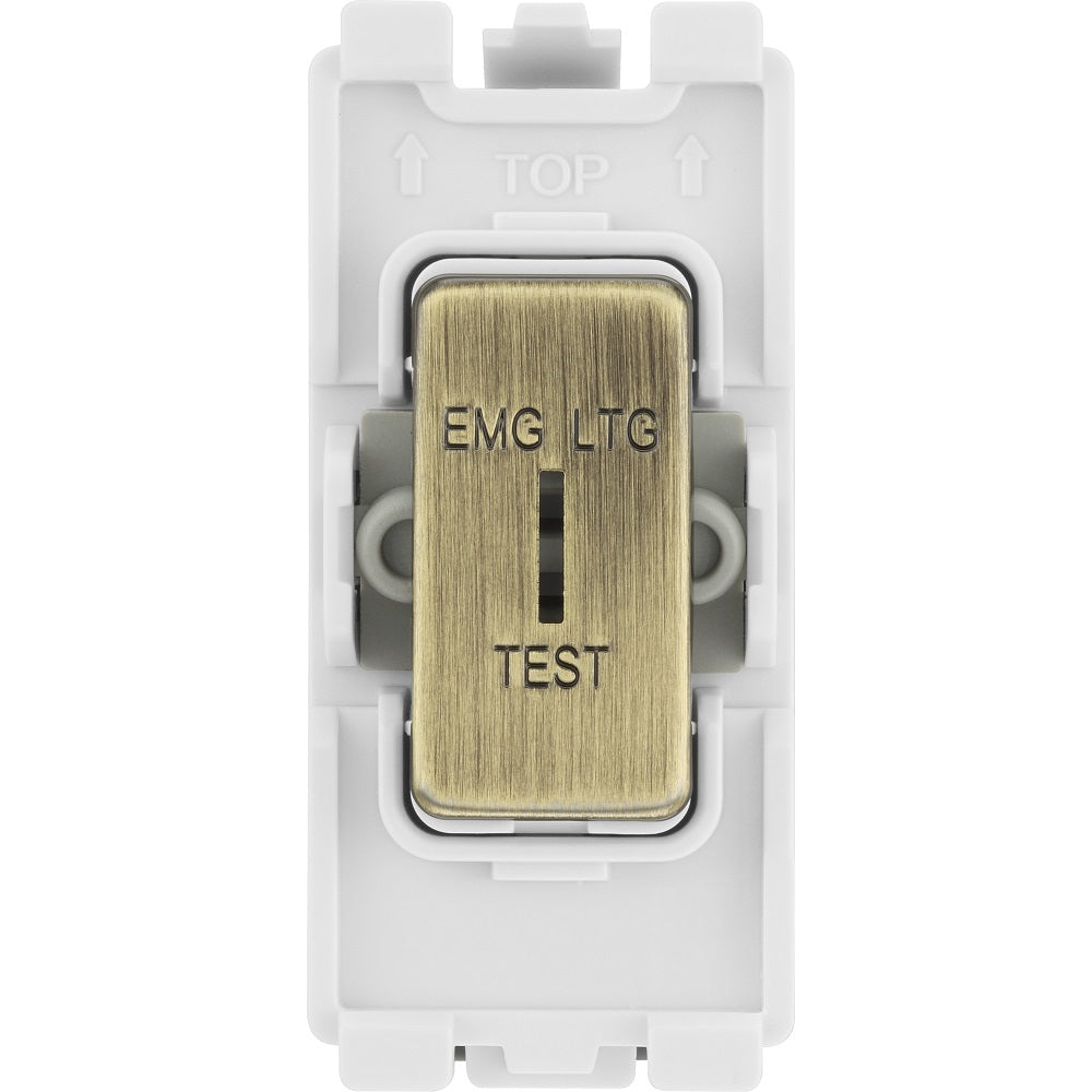 BG Antique Brass 20A 2 Way Key Grid Switch Printed RAB12EL | RS ...