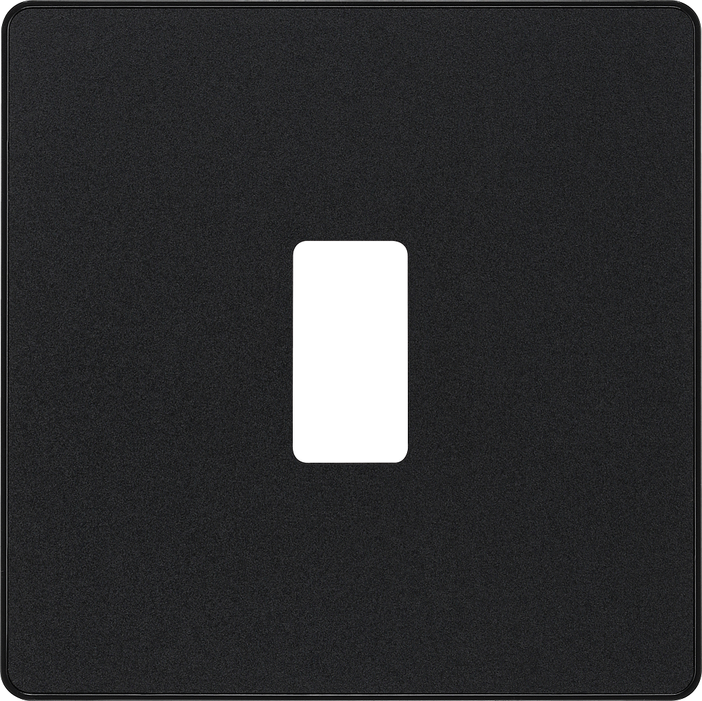 BG Evolve Matt Black 1G Grid Plate RPCDMB1B | RS Electrical Supplies