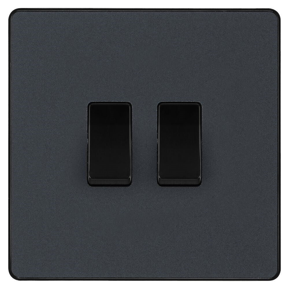 BG Evolve Matt Grey 2W & Intermediate Light Switch PCDMG2WINTB | RS ...