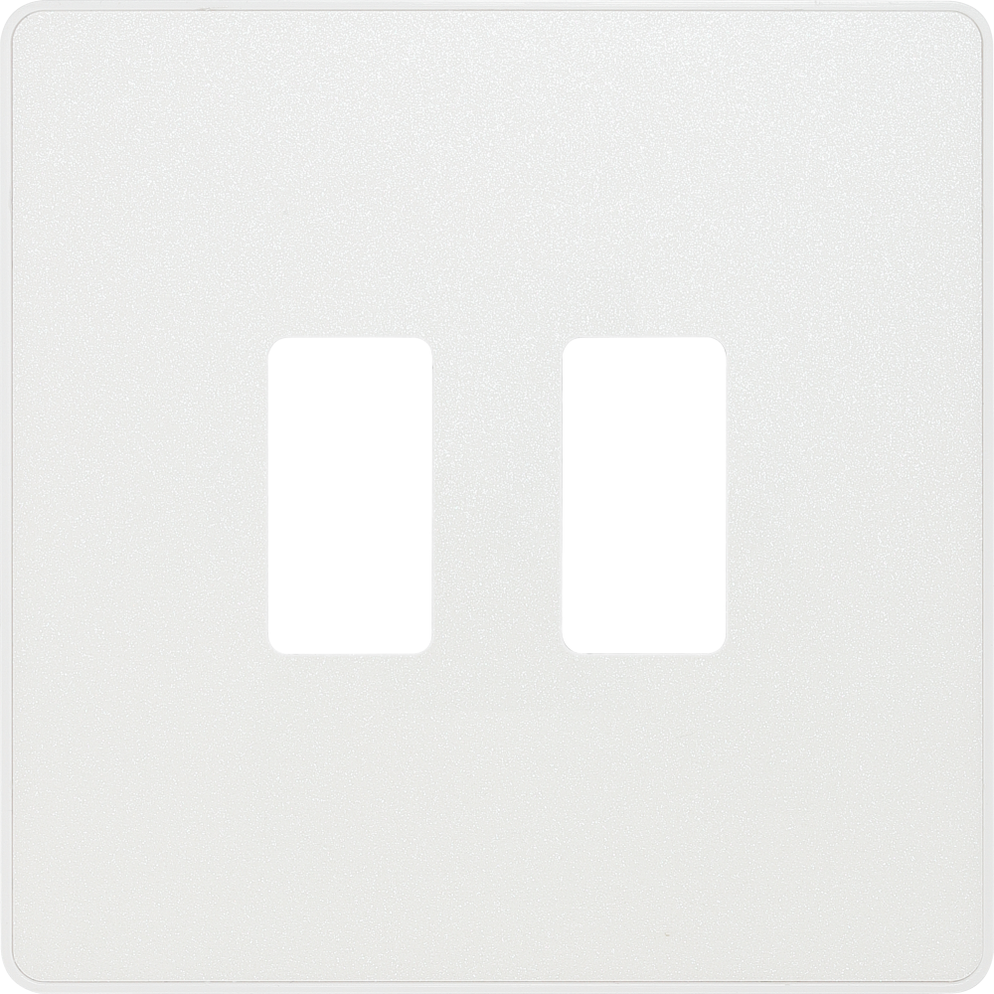 BG Evolve Pearl White 2G Grid Plate RPCDCL2W | RS Electrical Supplies