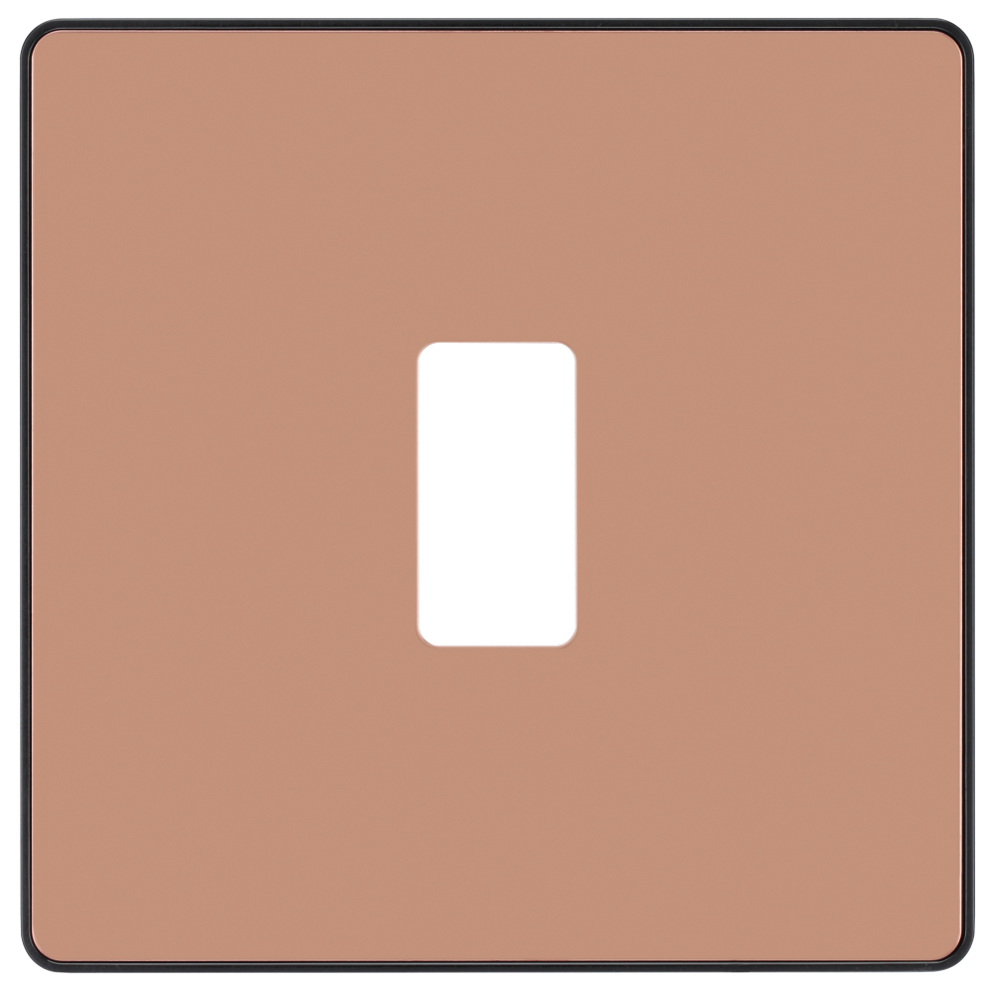 BG Evolve Polished Copper 1G Grid Plate RPCDCP1B | RS Electrical Supplies