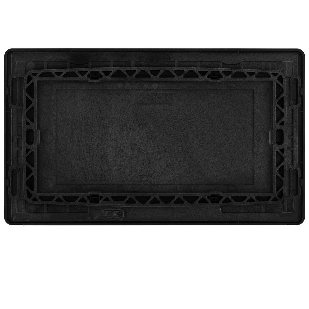 BG Evolve Black Chrome Double Blank Plate PCDBC95B | RS Electrical Supplies