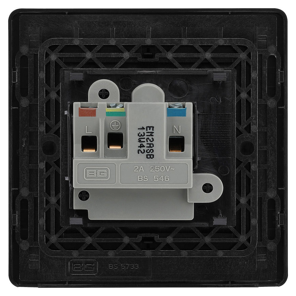BG Evolve Matt Black 2A Unswitched Socket PCDMB2AUSSB | RS Electrical ...