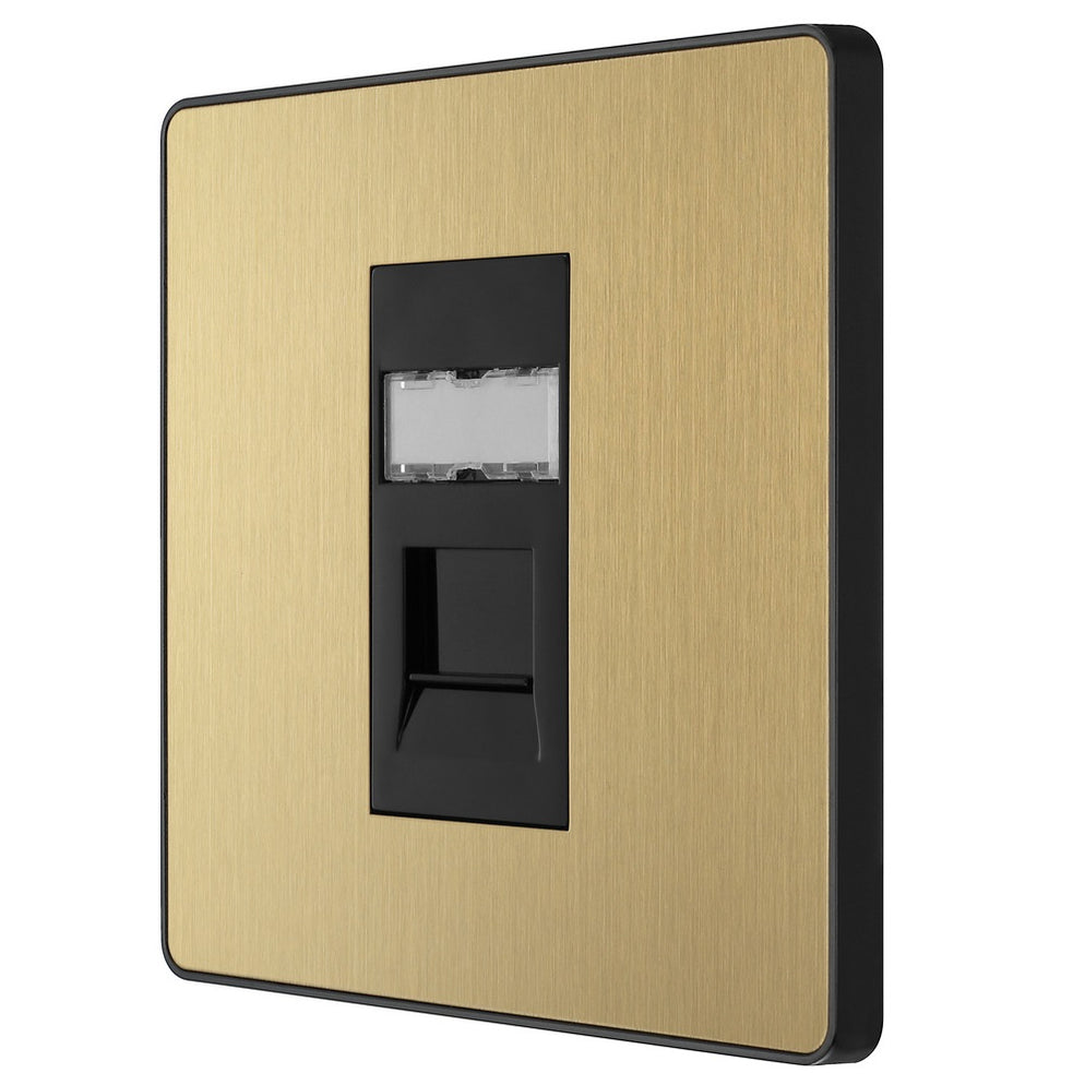 BG Evolve Satin Brass RJ45 Cat6 Data Outlet PCDSBRJ4516B | RS ...