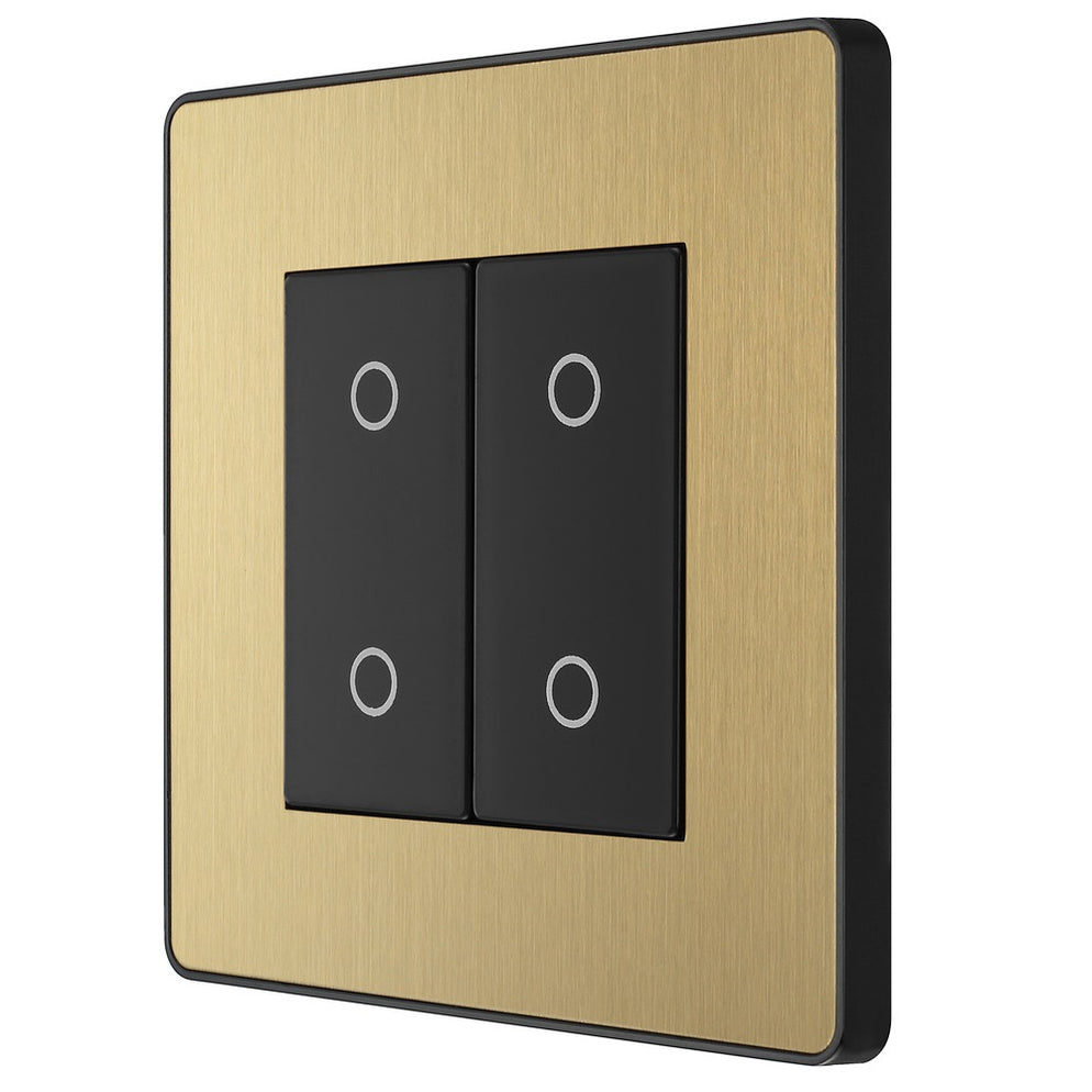 BG Evolve Satin Brass 2G Secondary Touch Dimmer Switch PCDSBTDS2B | RS ...