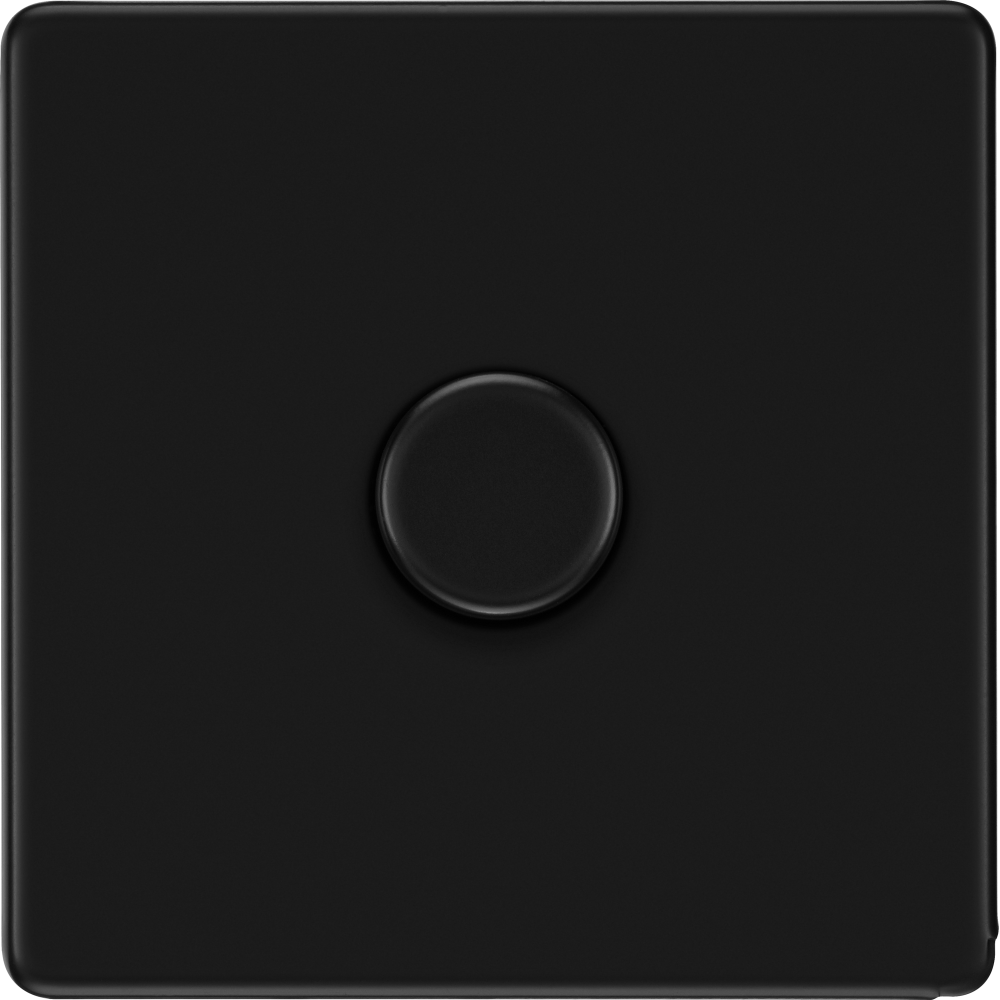 BG Flatplate Screwless Matt Black 1G Dimmer Switch FFB81 | RS ...