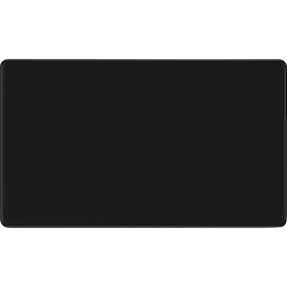 BG Flatplate Screwless Matt Black Double Blank Plate FFB95 | RS ...