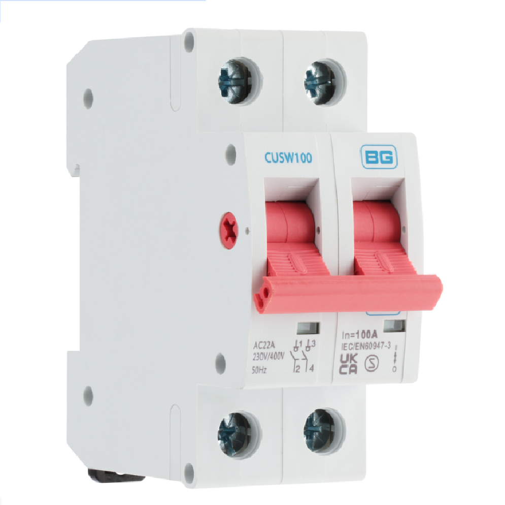 BG Fortress 100A Double Pole Main Switch CUSW100 | RS Electrical Supplies