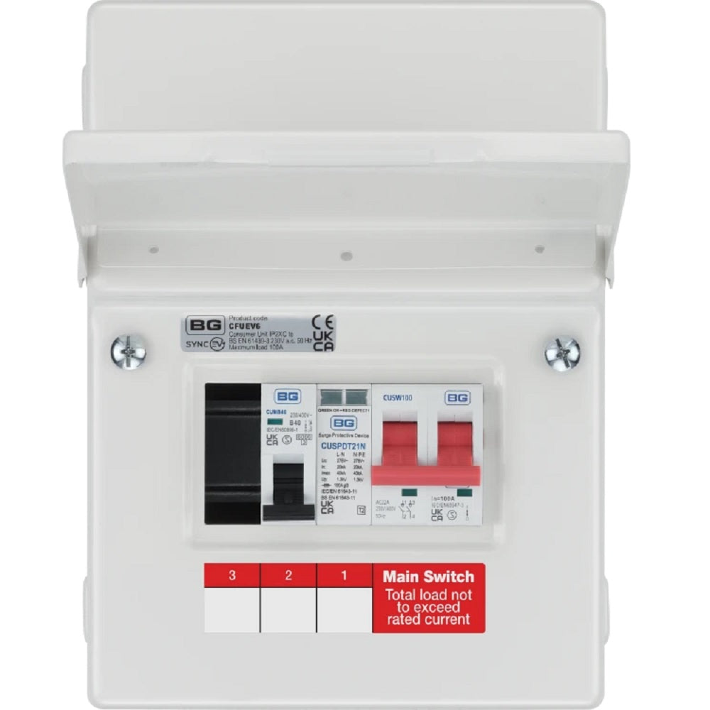 Sync Energy 5 Module Enclosure 100A Main Switch 40A MCB Type 2 SPD + 1 ...