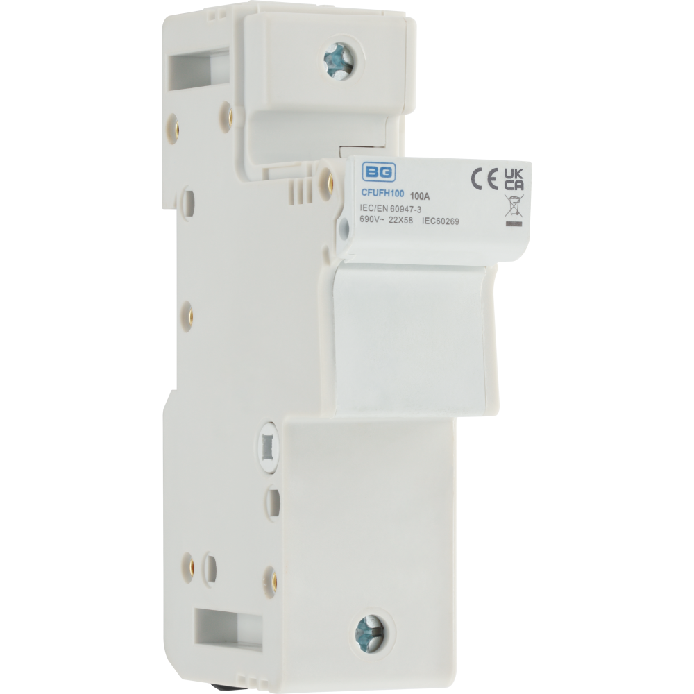 BG Fortress DIN Rail Mounted Fuse Holder CFUFH100 | RS Electrical Supplies