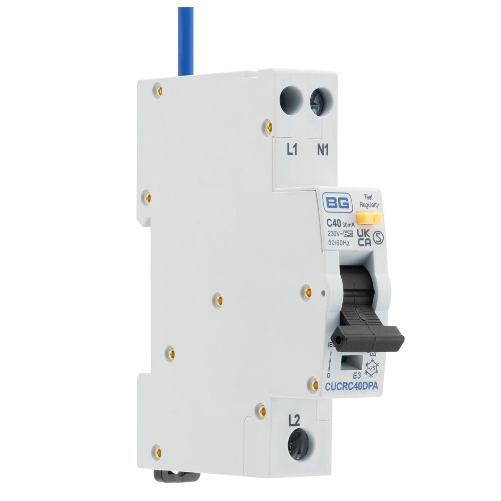 BG Circuit Protection Type A Double Pole C Curve RCBO 40A CUCRC40DPA ...