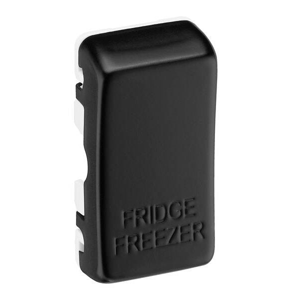 BG Grid Matt Black Engraved 'Fridge Freezer' Rocker RRFFFB | RS ...