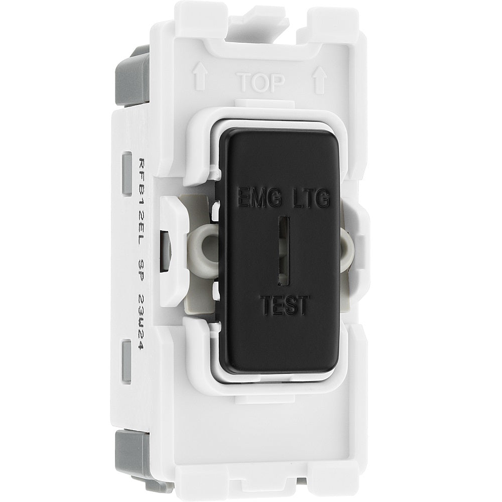 BG Matt Black 20A 2 Way Key Grid Switch Printed RFB12EL | RS Electrical ...