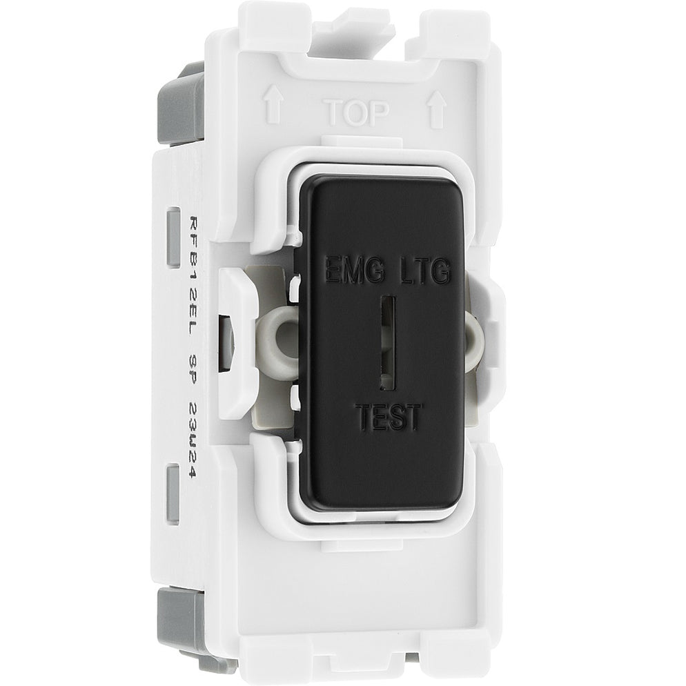 BG Matt Black 20A 2 Way Key Grid Switch Printed RFB12EL | RS Electrical ...