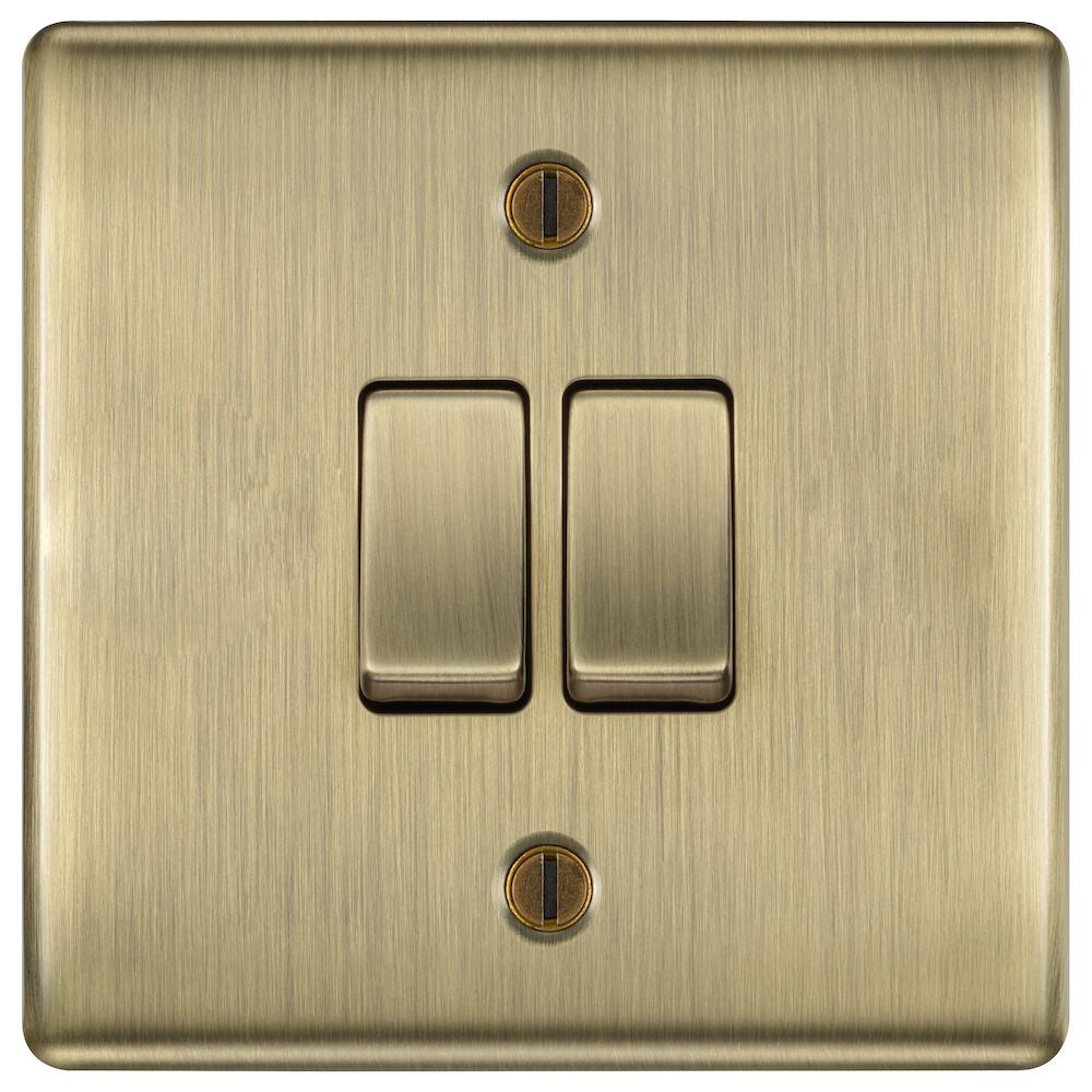 BG Nexus Metal Antique Brass 2W & Intermediate Light Switch NAB2WINT ...