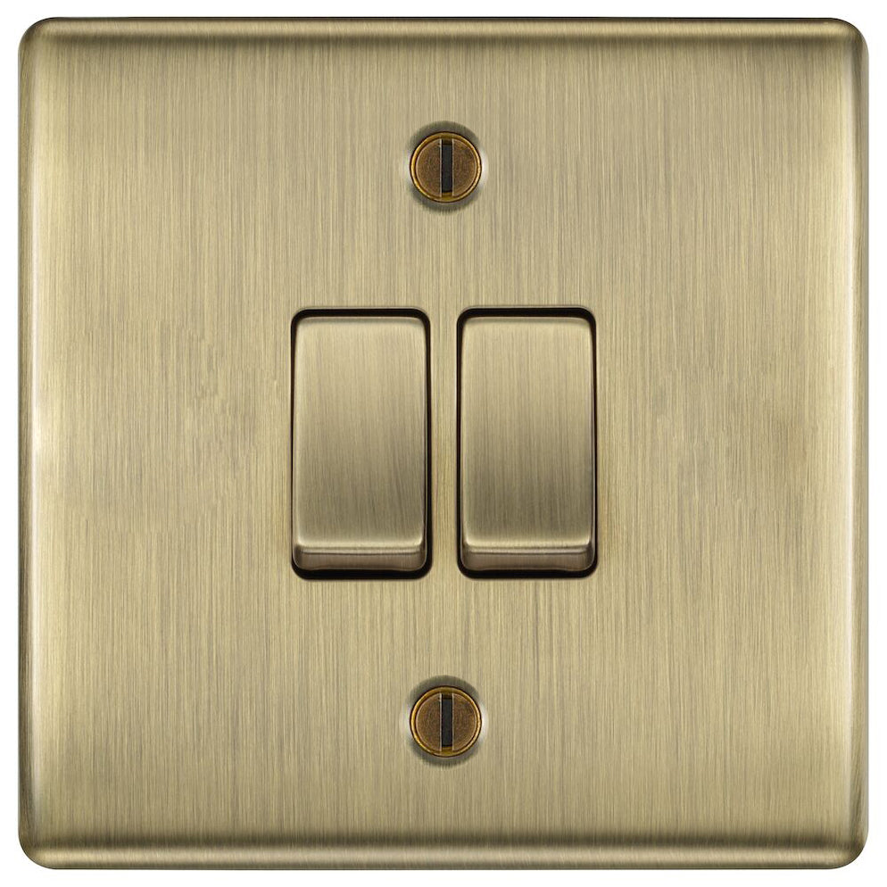 BG Nexus Metal Antique Brass 2W & Intermediate Light Switch NAB2WINT ...