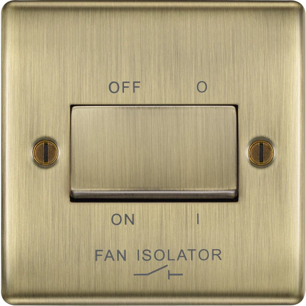 BG Nexus Metal Antique Brass Fan Isolator Switch NAB15 | RS Electrical ...