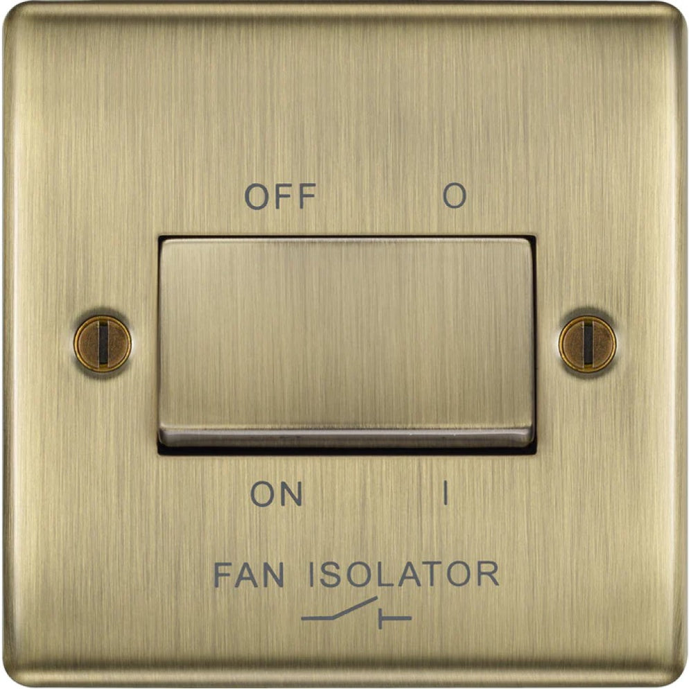 BG Nexus Metal Antique Brass Fan Isolator Switch NAB15 | RS Electrical ...