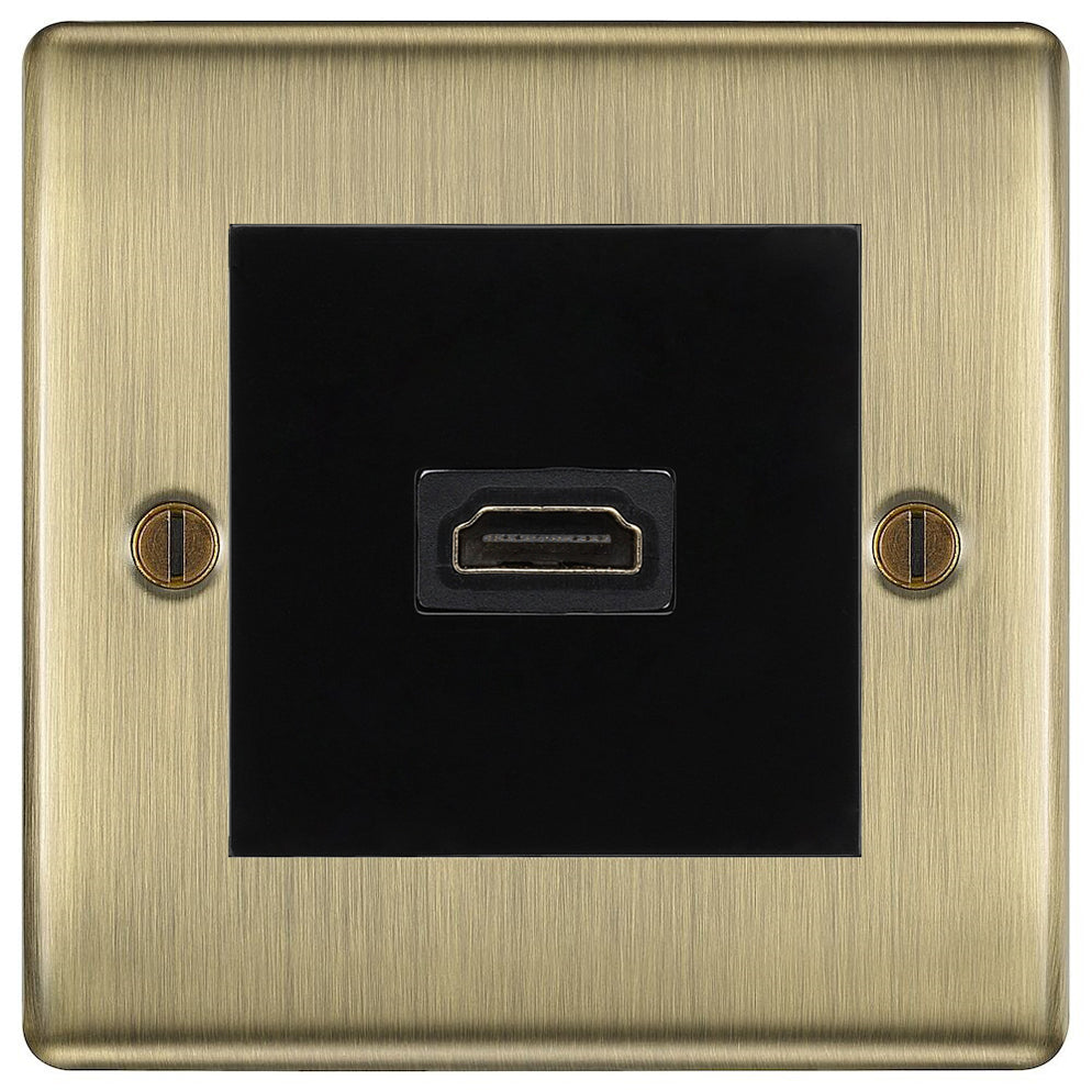 BG Nexus Metal Antique Brass HDMI Socket NABHDMIB | RS Electrical Supplies