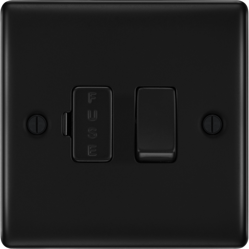 BG Nexus Metal Matt Black 13A Double Socket NFB22B | RS Electrical Supplies