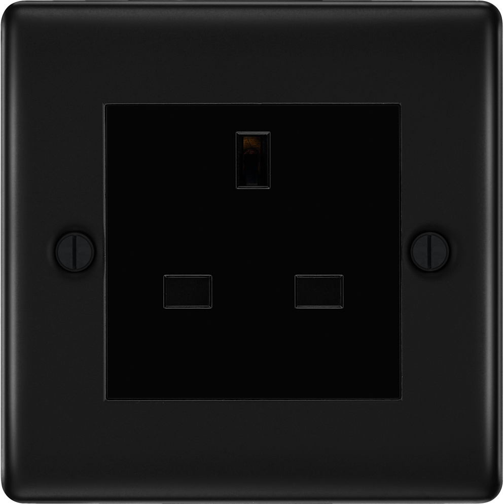 BG Nexus Metal Matt Black 13A Unswitched Socket NFB23B | RS Electrical ...