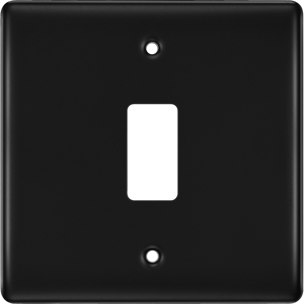 BG Nexus Metal Matt Black 1G Grid Plate RNFB1 | RS Electrical Supplies