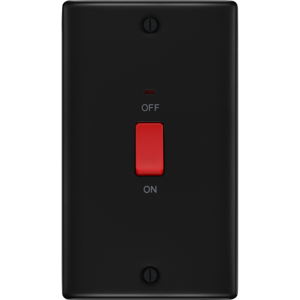 BG Nexus Metal Matt Black 45A Cooker Unit with Double Pole Switch and ...