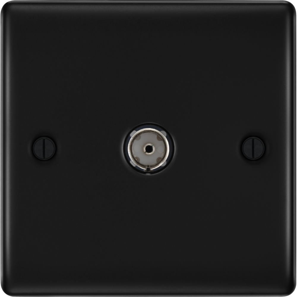 BG Nexus Metal Matt Black Co-axial Socket NFB60 | RS Electrical Supplies