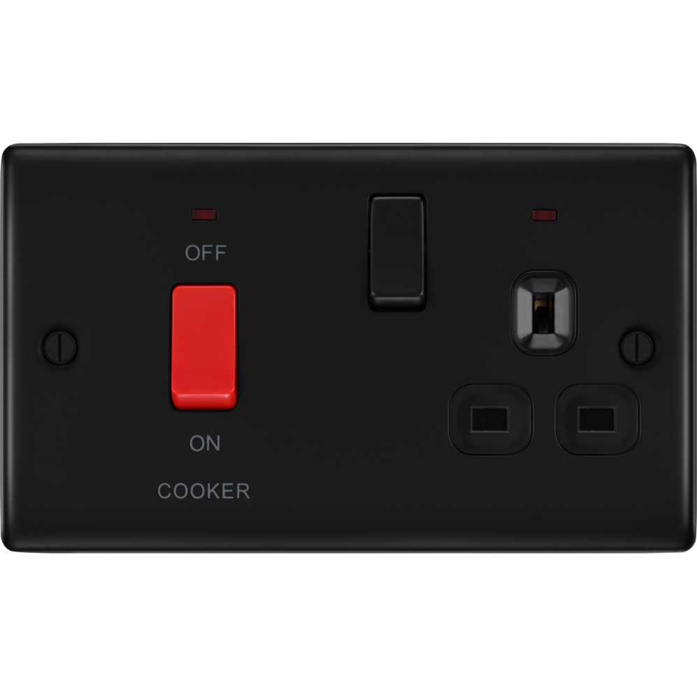 BG Nexus Metal Matt Black 13A Double Socket NFB22B | RS Electrical Supplies