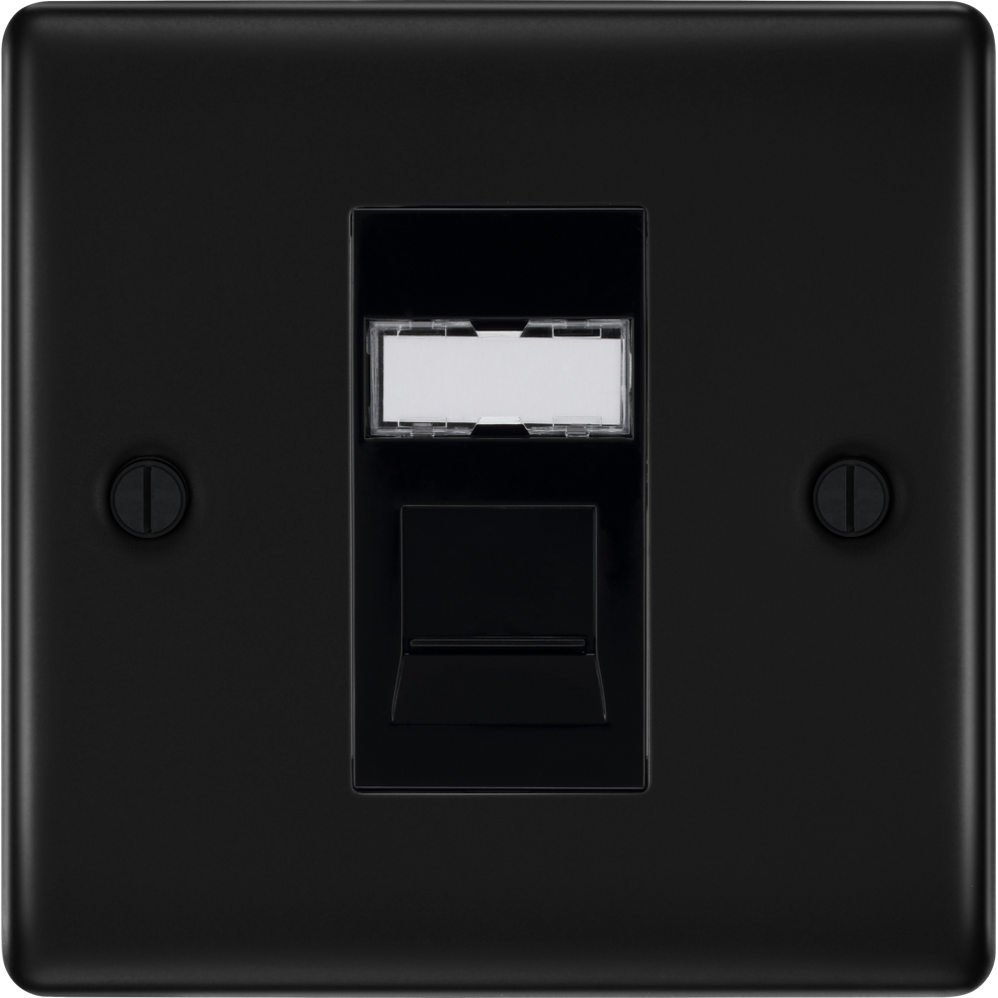 BG Nexus Metal Matt Black 13A Double Socket NFB22B | RS Electrical Supplies