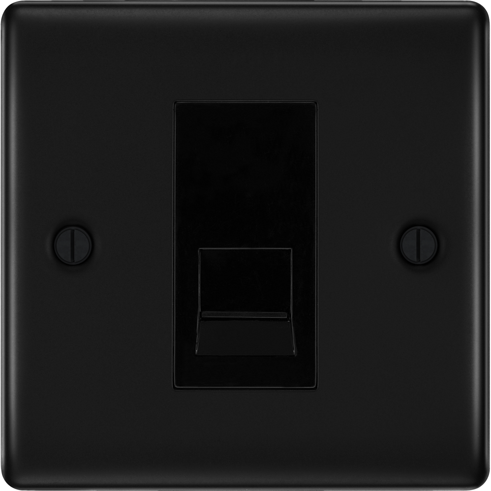 BG Nexus Metal Matt Black 13A Double Socket NFB22B | RS Electrical Supplies