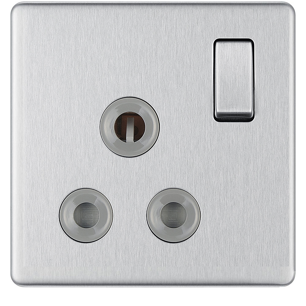 BG Nexus Screwless Brushed Steel 15A Switched Socket FBS99G — RS ...