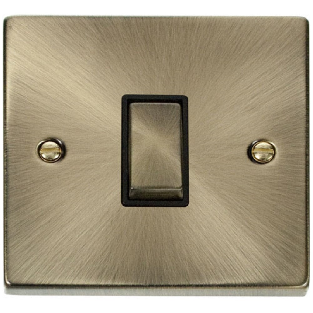 Click Deco Antique Brass 1G Light Switch VPAB411BK | RS Electrical Supplies