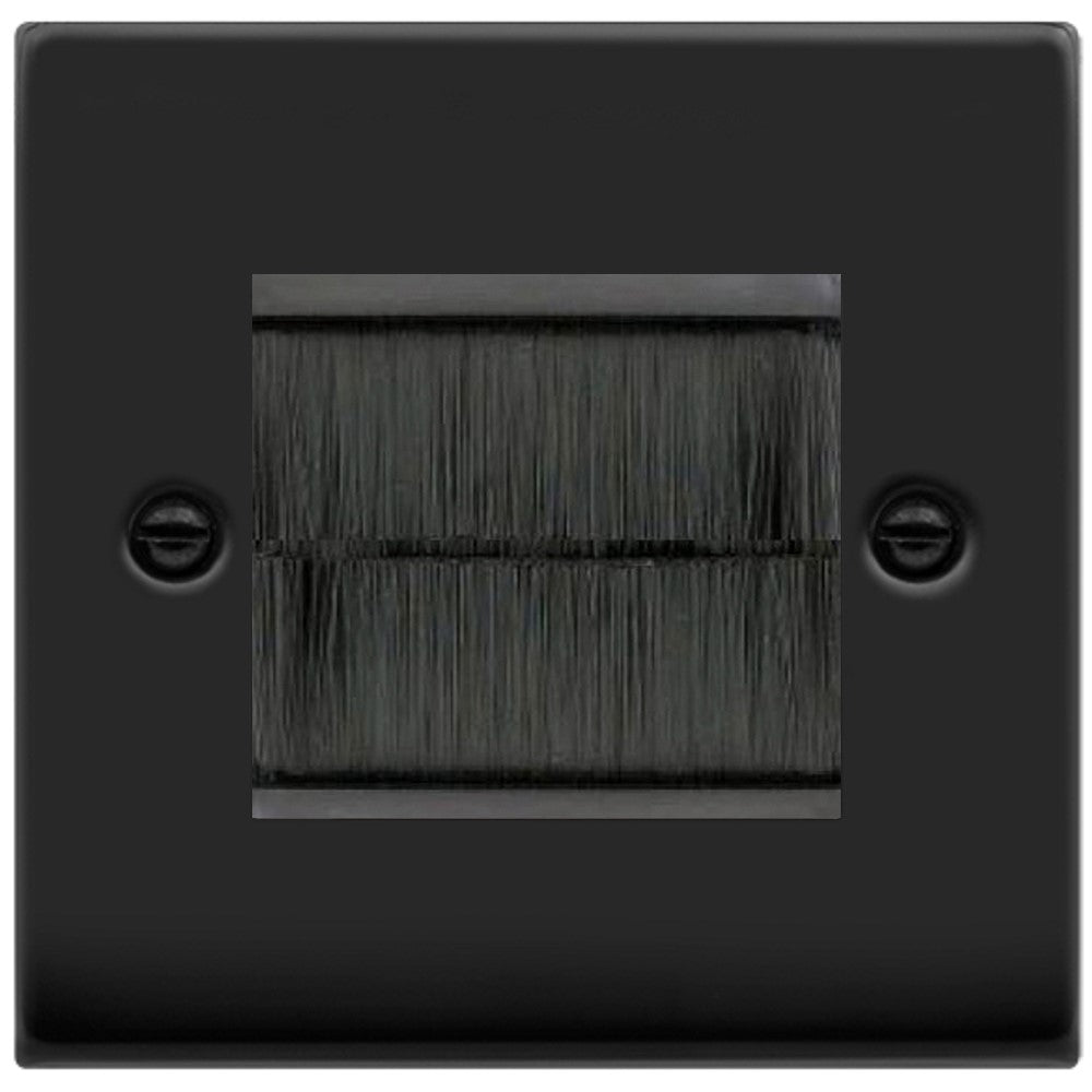 Click Deco Matt Black 2G Cable Brush Outlet VPMBBRUSHBK | RS Electrical ...