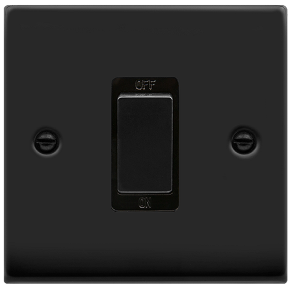 Click Deco Matt Black 45A Cooker Switch VPMB500BK | RS Electrical Supplies