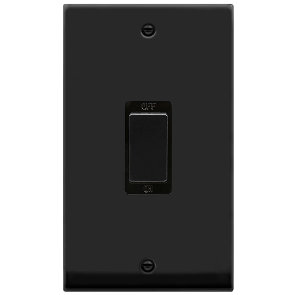 Click Deco Matt Black 45A Cooker Switch VPMB502BK | RS Electrical Supplies
