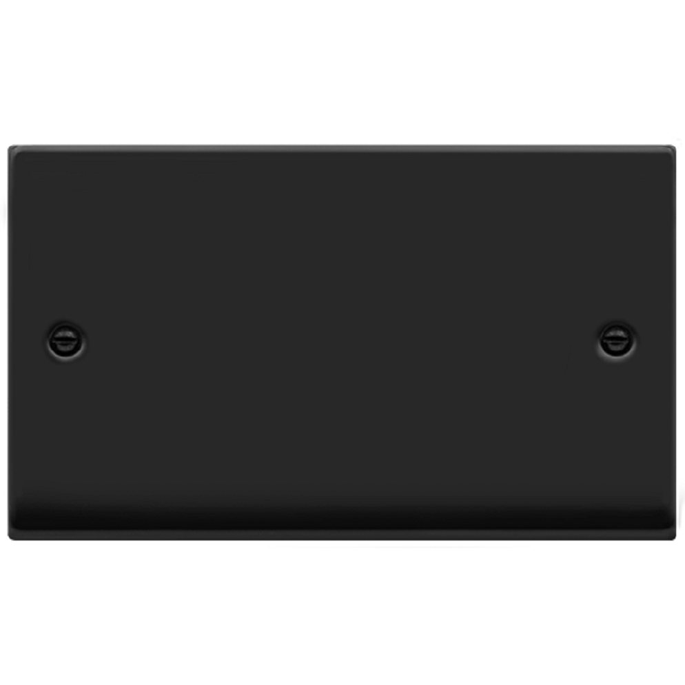 Click Deco Matt Black Double Blank Plate VPMB061 | RS Electrical Supplies
