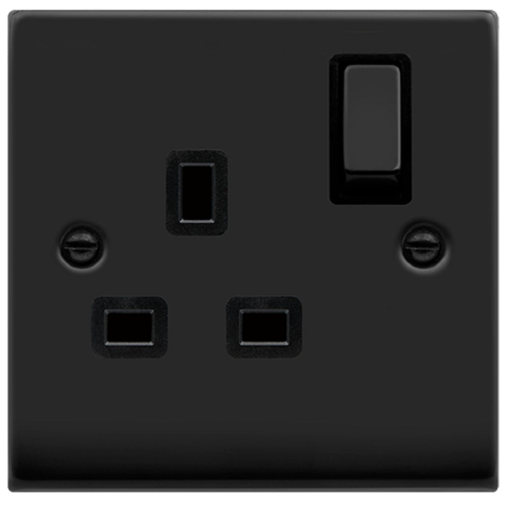 Click Deco Matt Black 13A Single Socket VPMB535BK | RS Electrical Supplies
