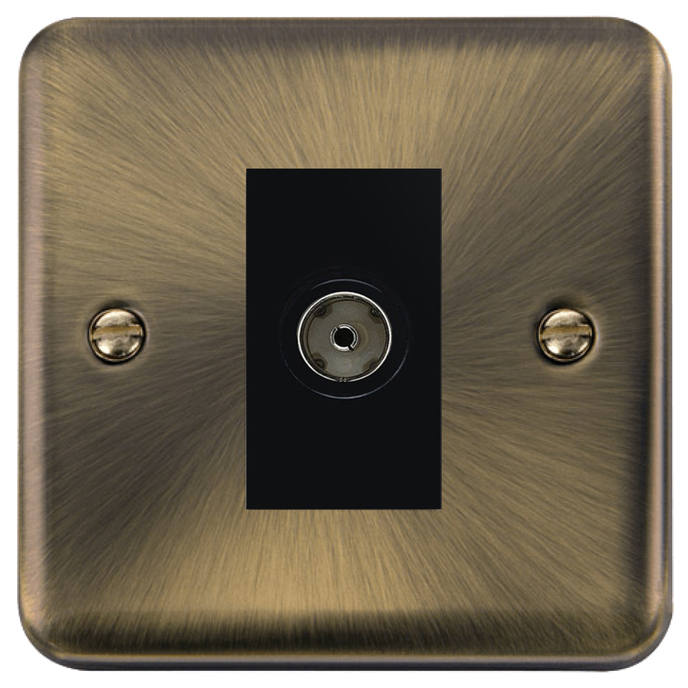 Click Deco Plus Antique Brass Isolated TV Socket DPAB158MBK | RS ...
