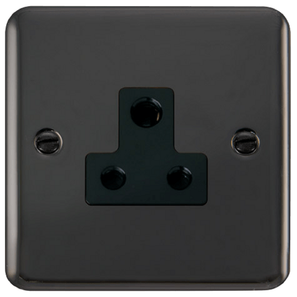 Click Deco Plus Black Nickel 5A Unswitched Socket DPBN038BK | RS ...