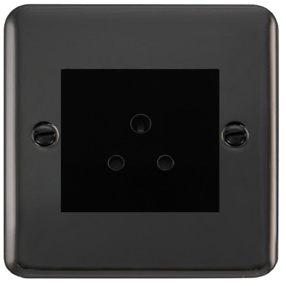 Click Deco Plus Black Nickel 5A Unswitched Socket DPBN038MBK | RS ...