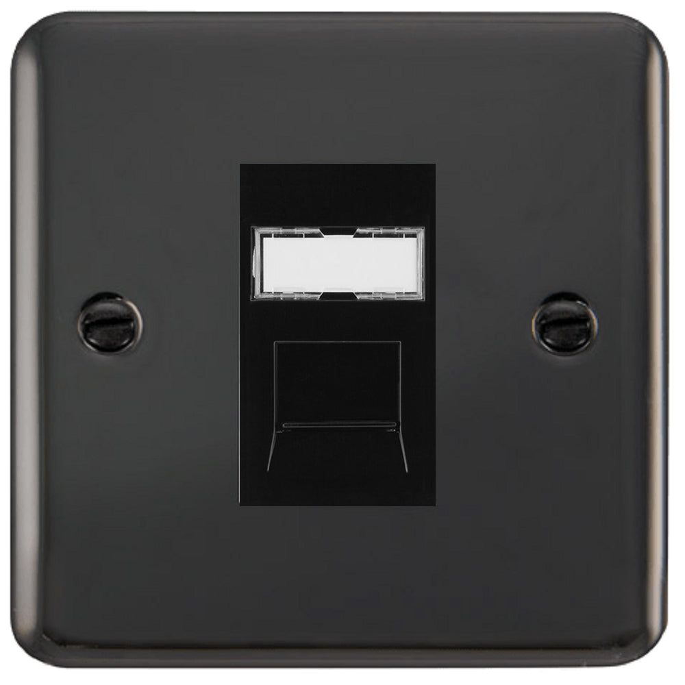 Click Deco Plus Black Nickel Cat6 Data Socket DPBNRJ456BK | RS ...