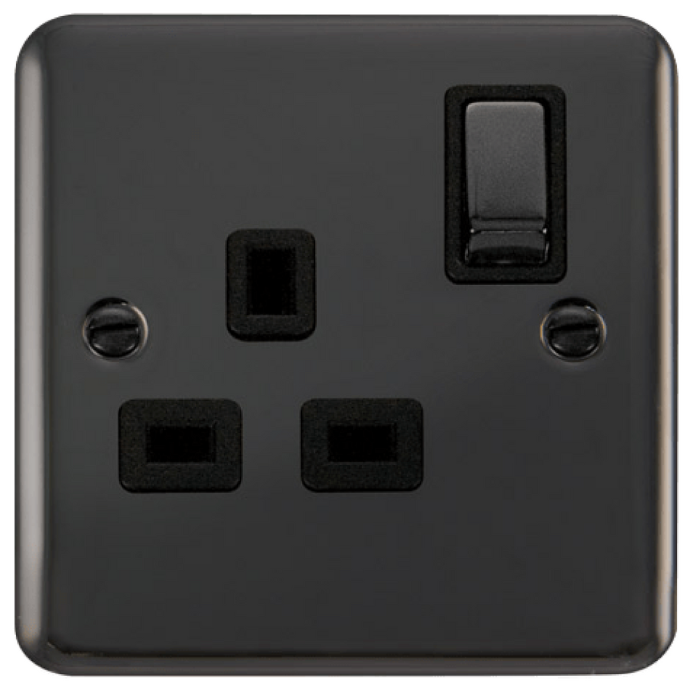 Click Deco Plus Black Nickel 13A Single Socket DPBN535BK | RS ...