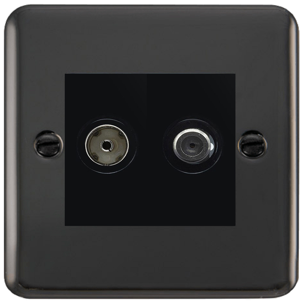 Click Deco Plus Black Nickel TV and Satellite Socket DPBN170MBK | RS ...