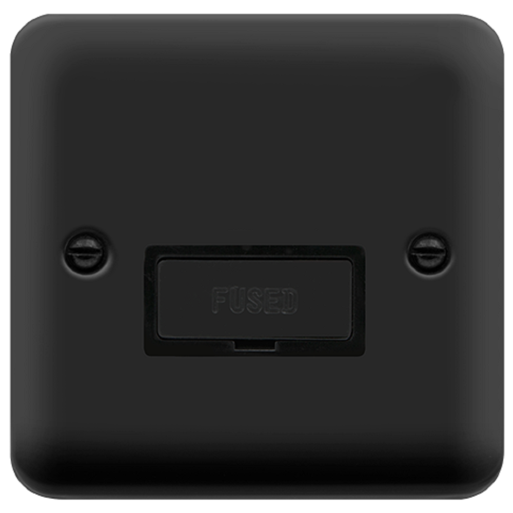 Click Deco Plus Matt Black 13A Unswitched Spur DPMB750BK | RS ...