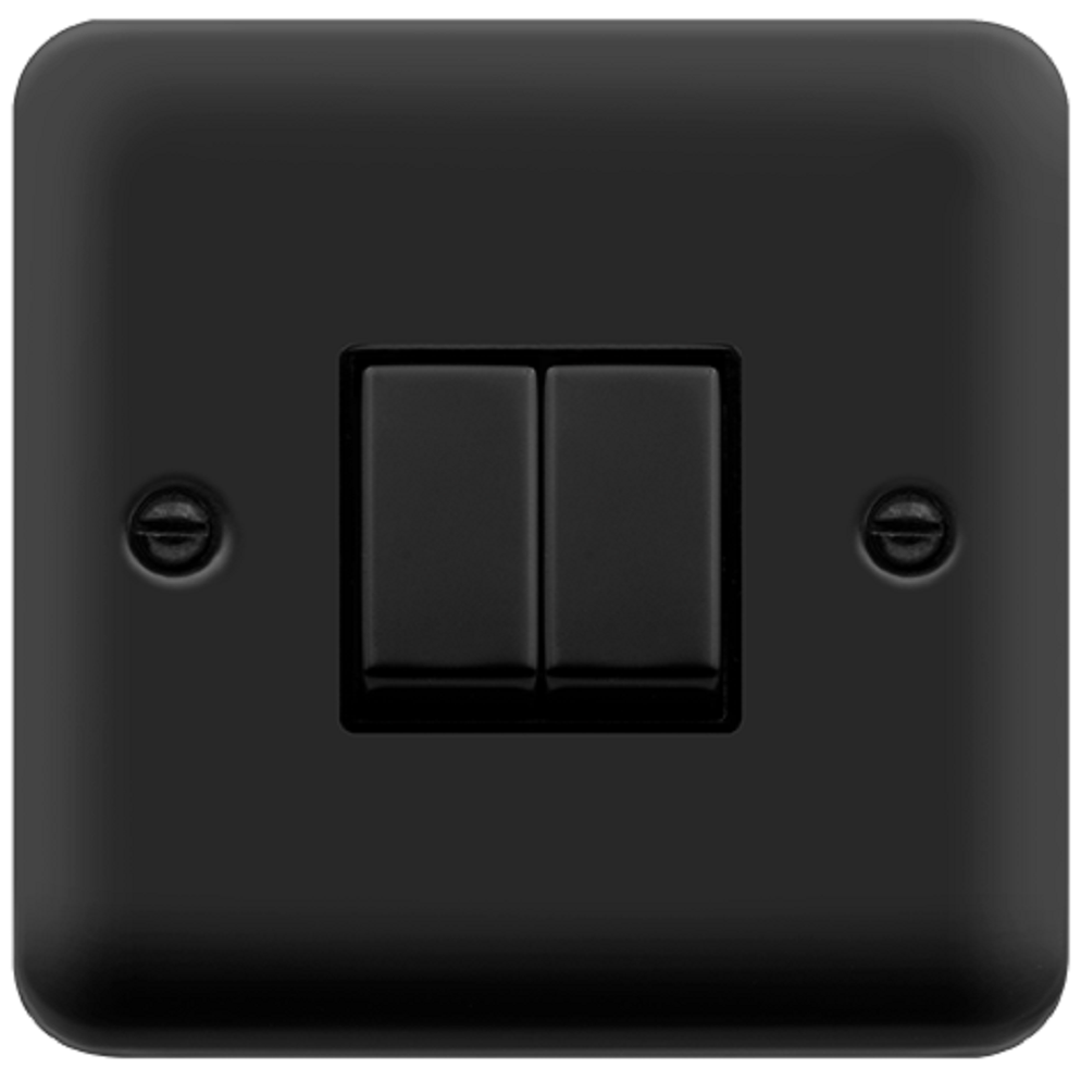 Click Deco Plus Matt Black 2G Light Switch DPMB412BK | RS Electrical ...