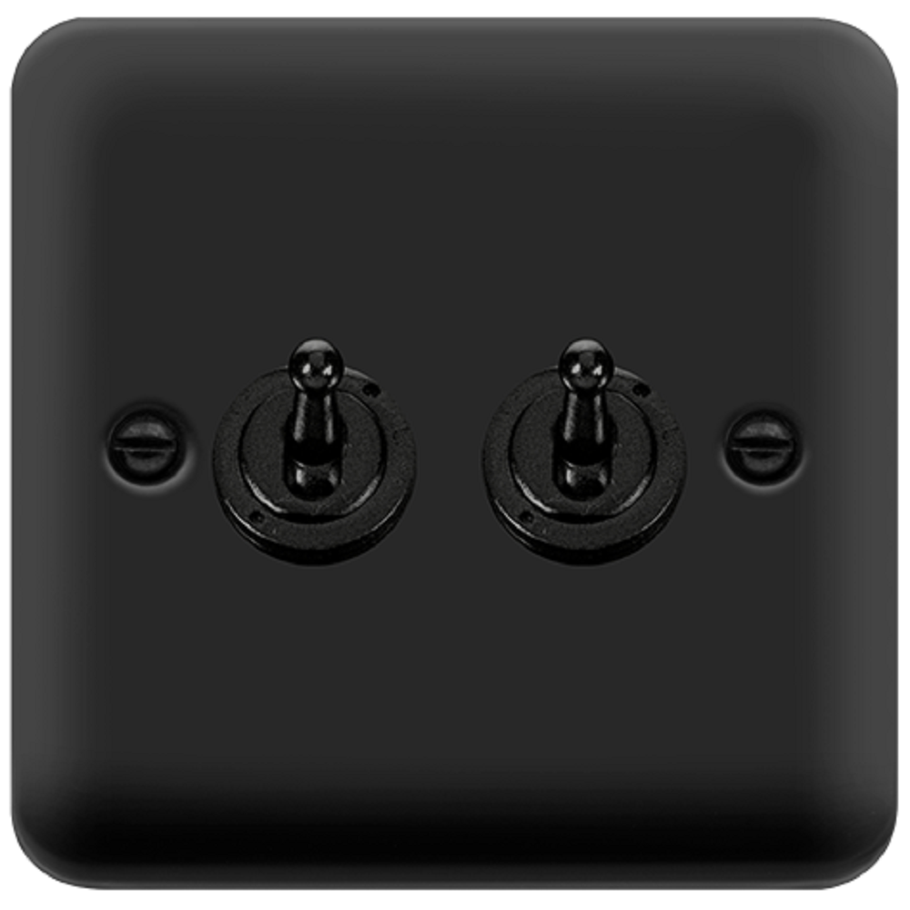 Click Deco Plus Matt Black 2G Toggle Switch DPMB422 | RS Electrical ...