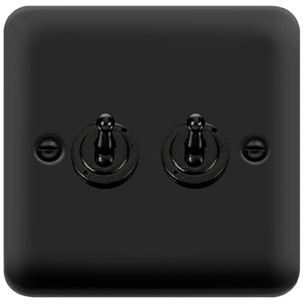 Click Deco Plus Matt Black 2W & Int Toggle Switch DPMB4225 | RS ...